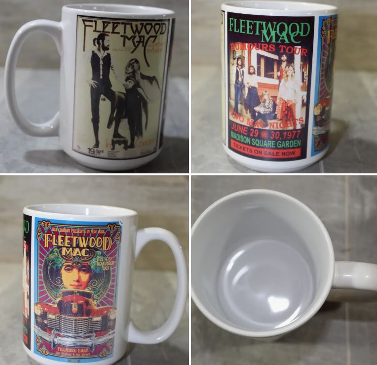 Mug - Fleetwood Mac Concert Poster 15 oz. Ceramic Mug | hotRAGS.com