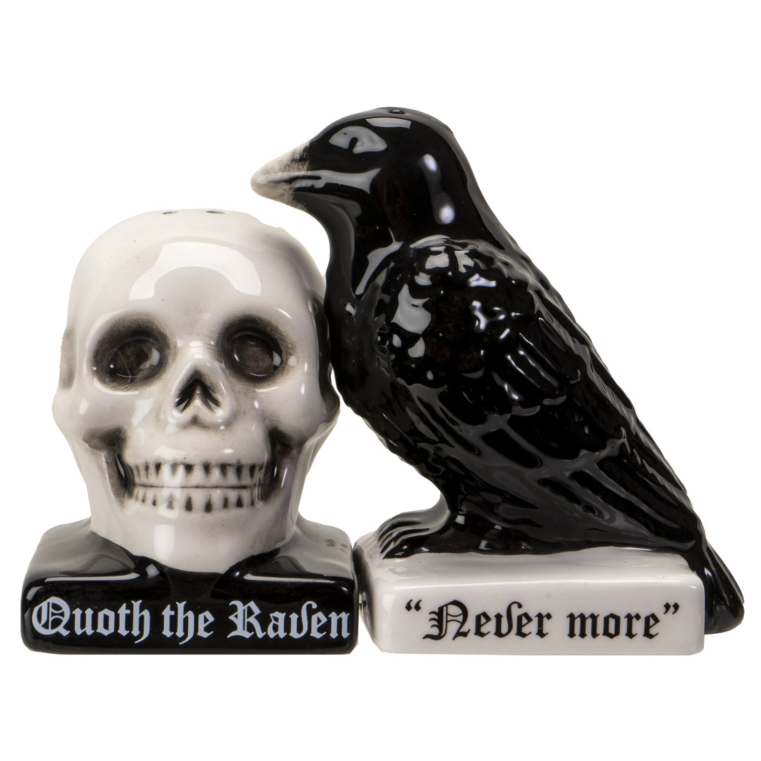 Salt Pepper Skull Raven