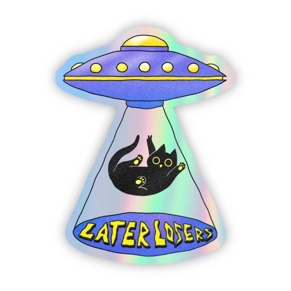 Sticker Later Loser Cat Ufo