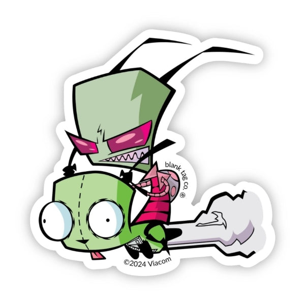 Sticker Zim Riding Girl
