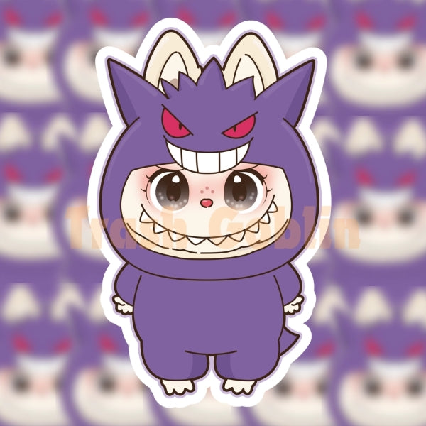Sticker Labubu Gengar
